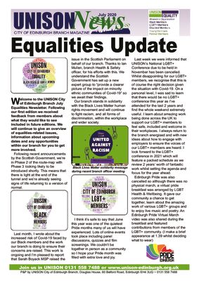 Equalities Update July - UNISON City of Edinburgh
