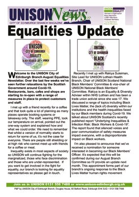 Equalities Update - August 2020 - UNISON City of Edinburgh