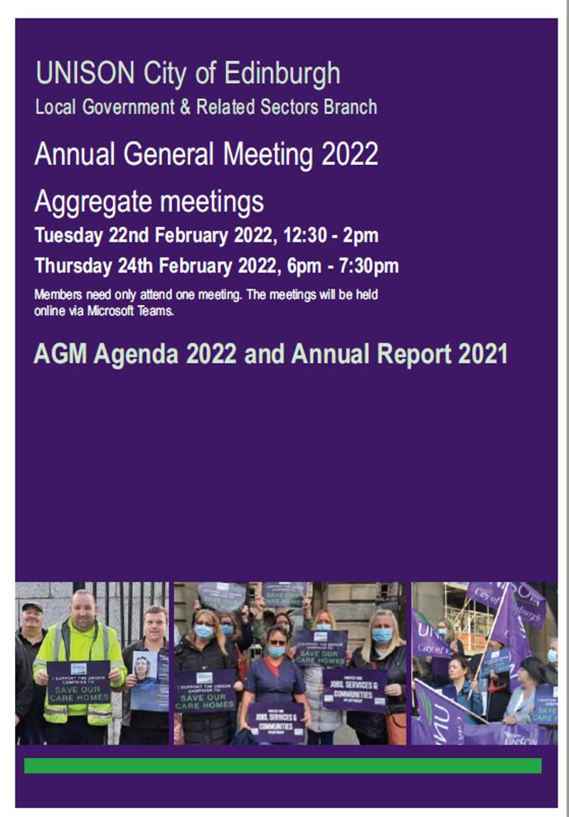 AGM 2022 - Special Branch Committee - UNISON City of Edinburgh