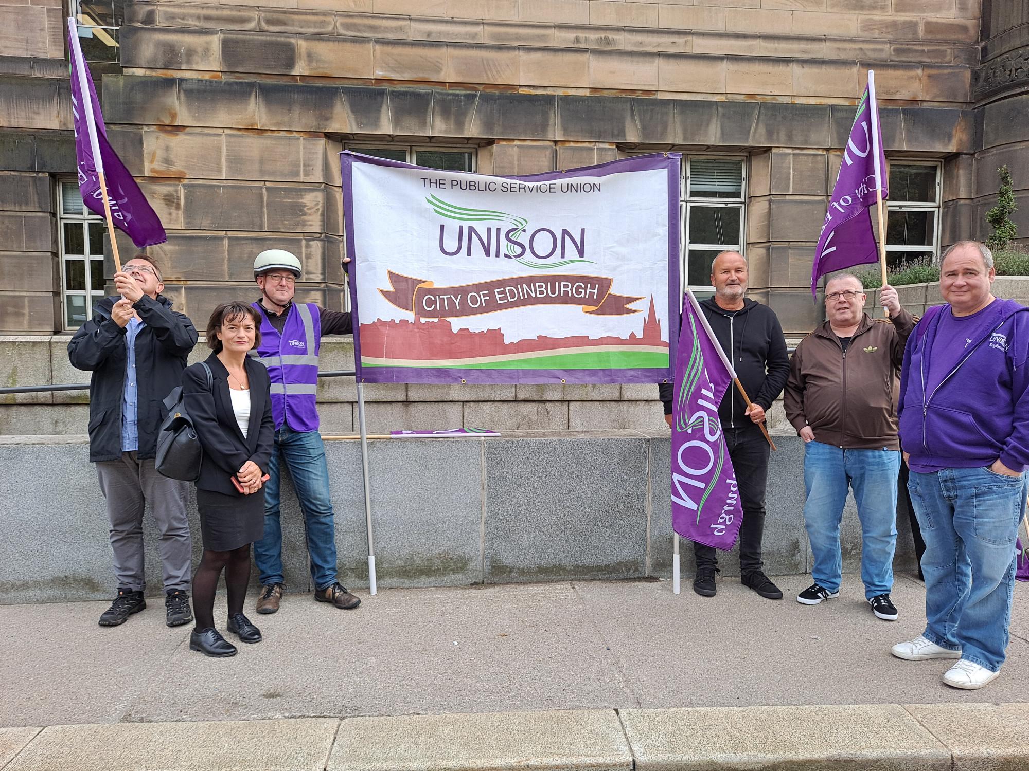 Pay Campaign Demo outside COSLA Office - UNISON City of Edinburgh