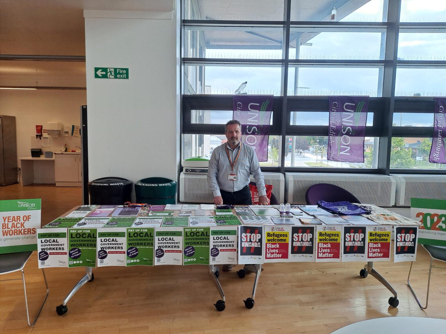 Year of the Black Workers & Pay Campaign Stall - UNISON City of Edinburgh