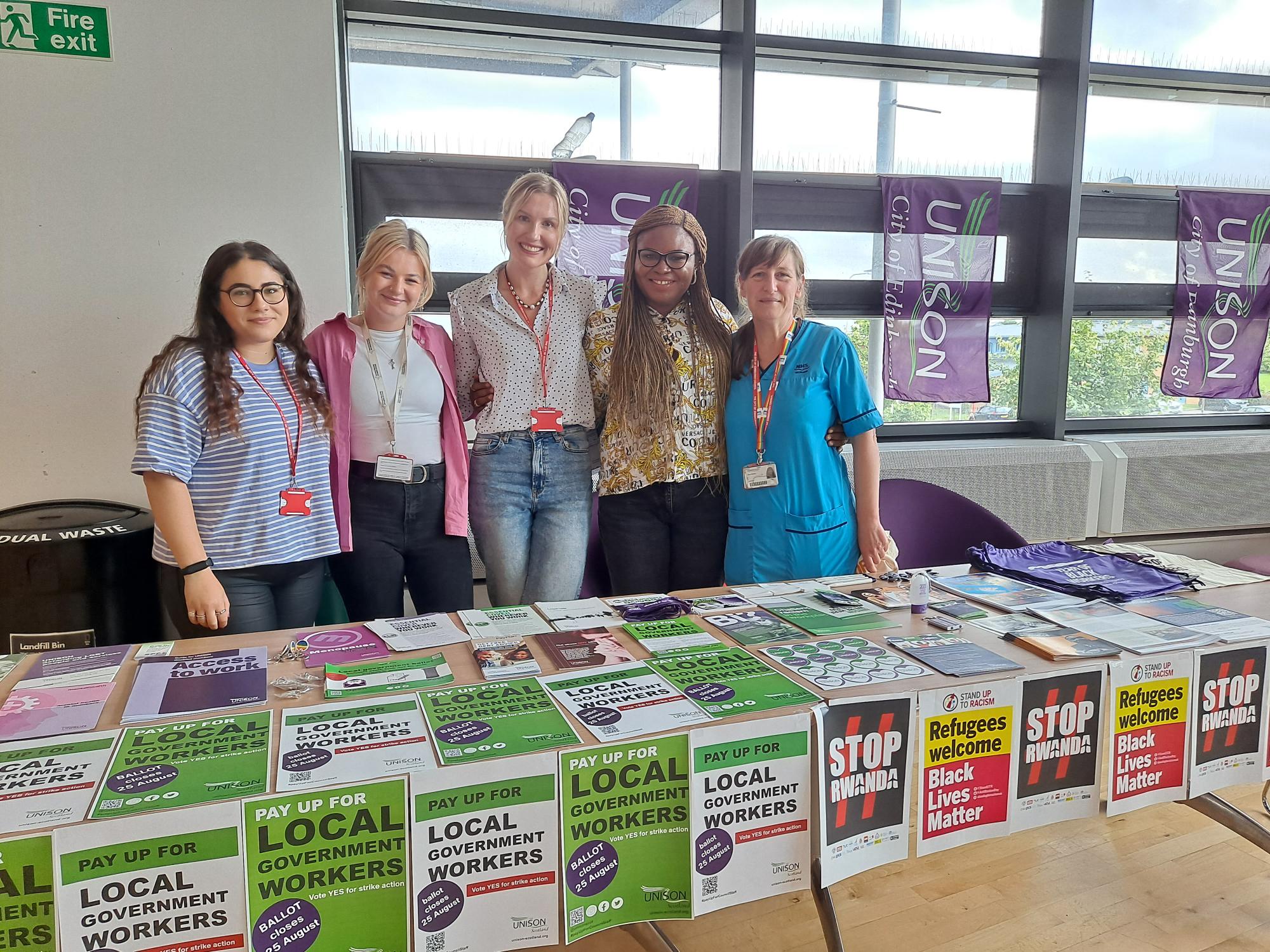 Year of the Black Workers & Pay Campaign Stall - UNISON City of Edinburgh