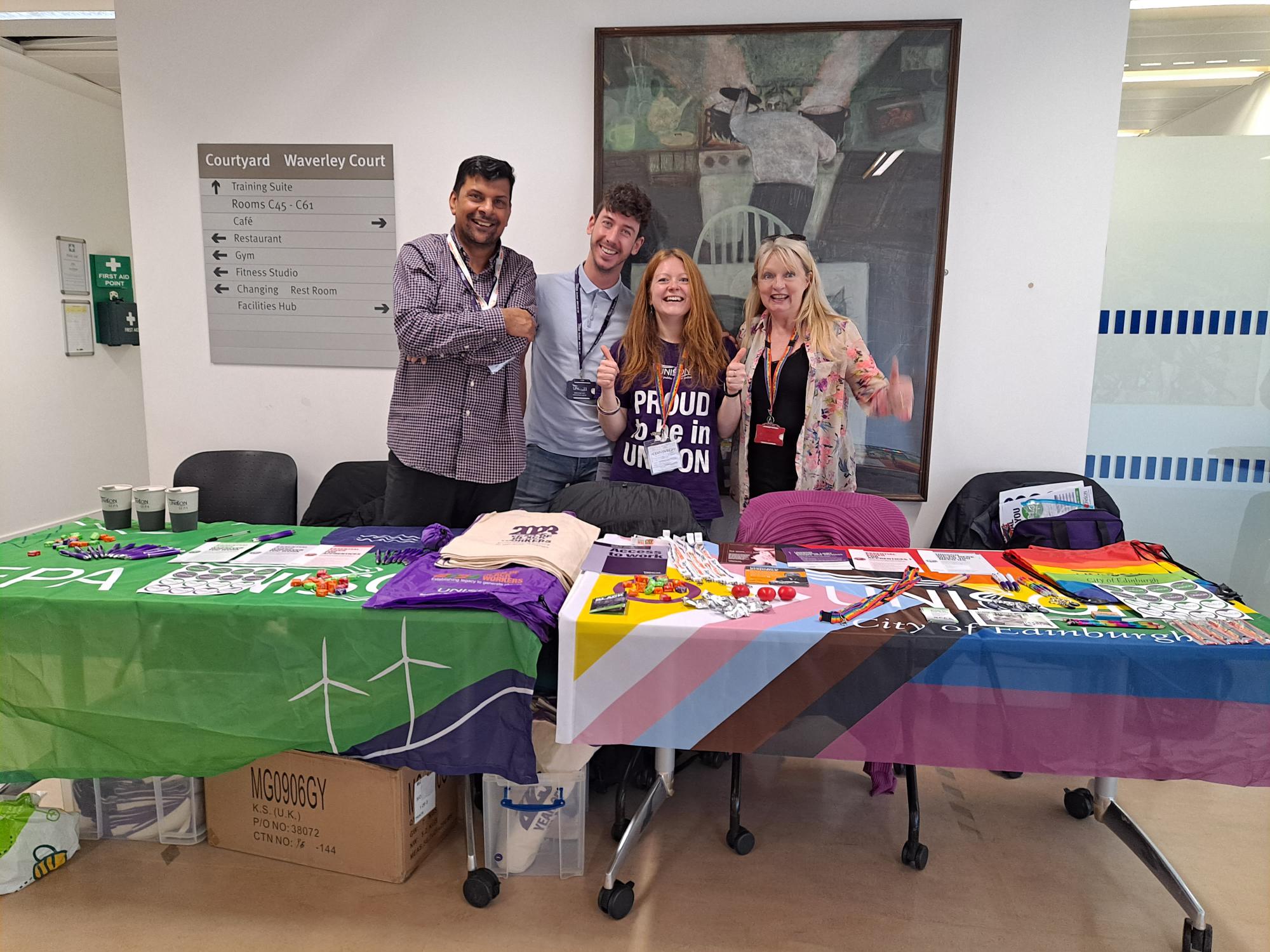 Year of the LGBT+ Worker’s stall, Waverley Court - UNISON City of Edinburgh