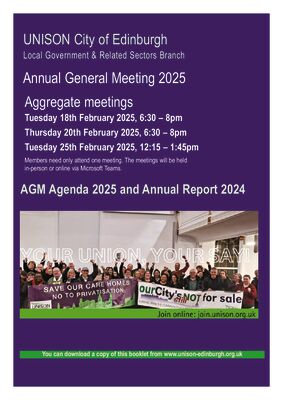 Your UNISON AGM - UNISON City of Edinburgh